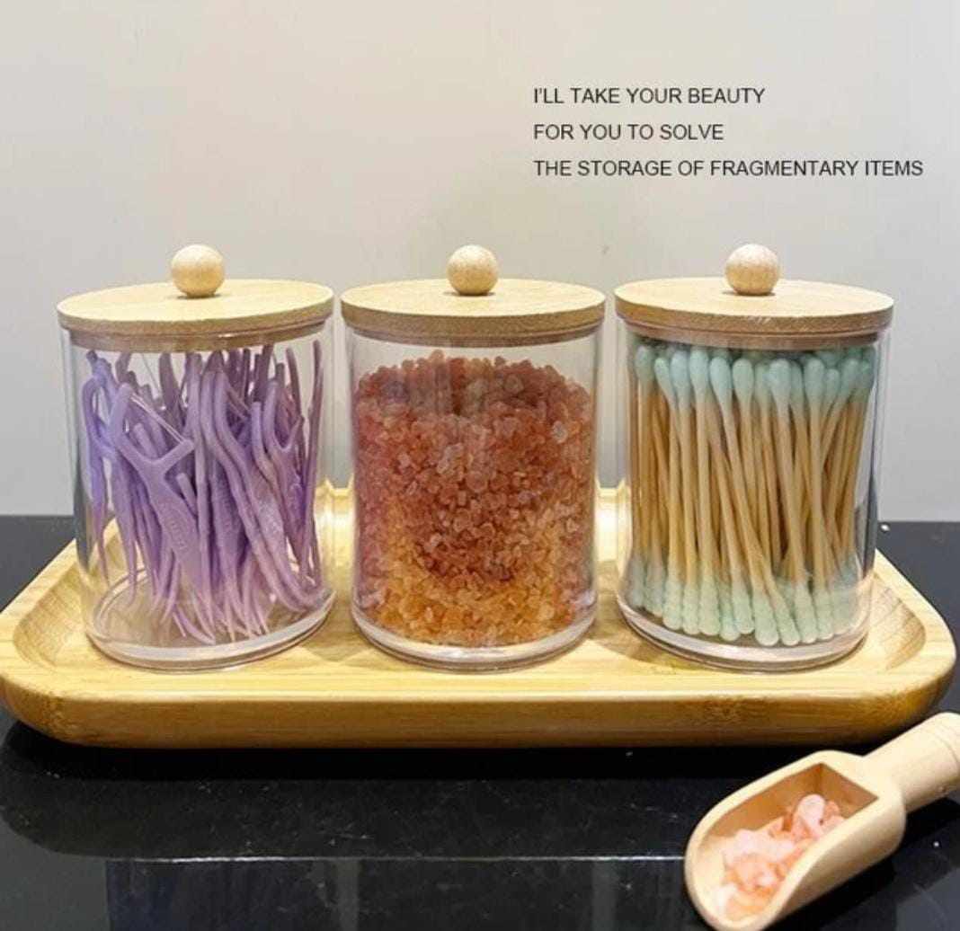 Organizador de hisopos bambu – Innova tu Kasa